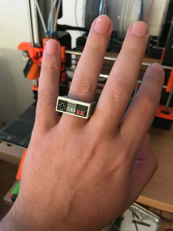 NES Controller Ring Multi Color by brinkbeat | Download free STL model ...