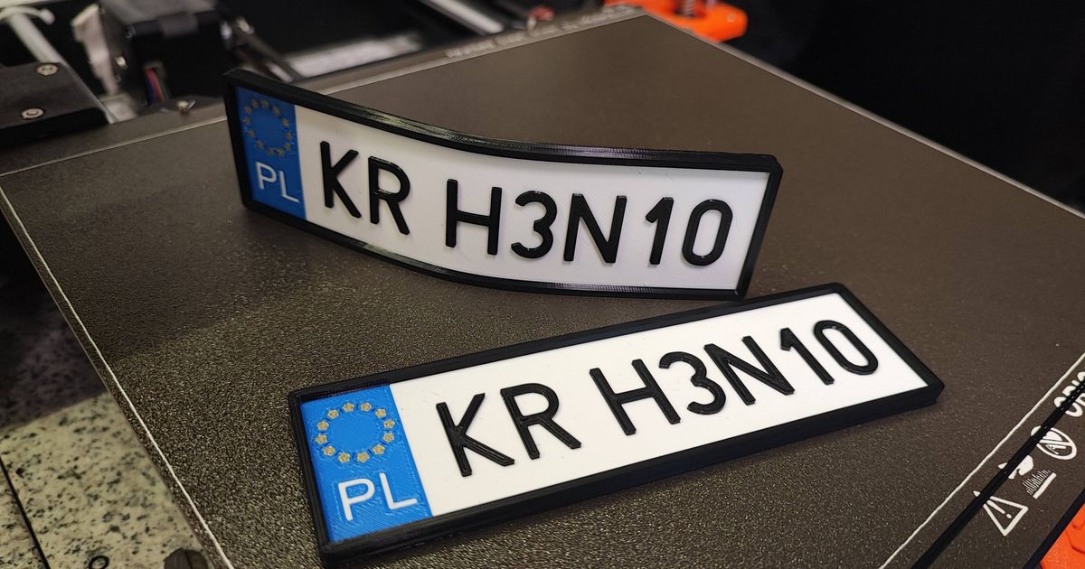 Register Plate for Kids Electric Car | 13,3x3,8 cm | for MMU by ...