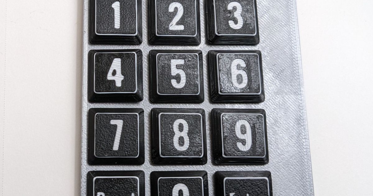 Another Parametric Matrix Keypad by Steve DeGroof | Download free STL ...