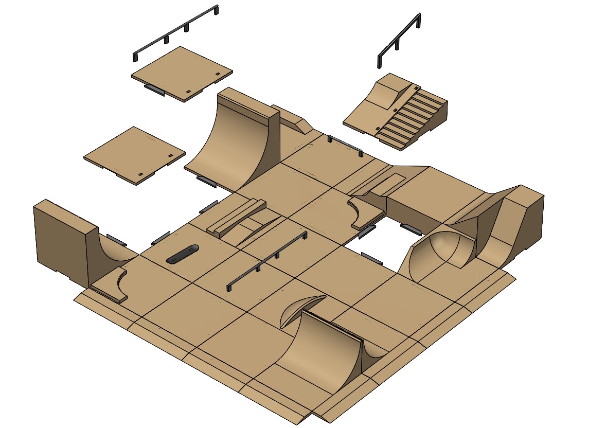 Mini SkatePark - FingerBoard par Cartesius 3D | Téléchargez ...