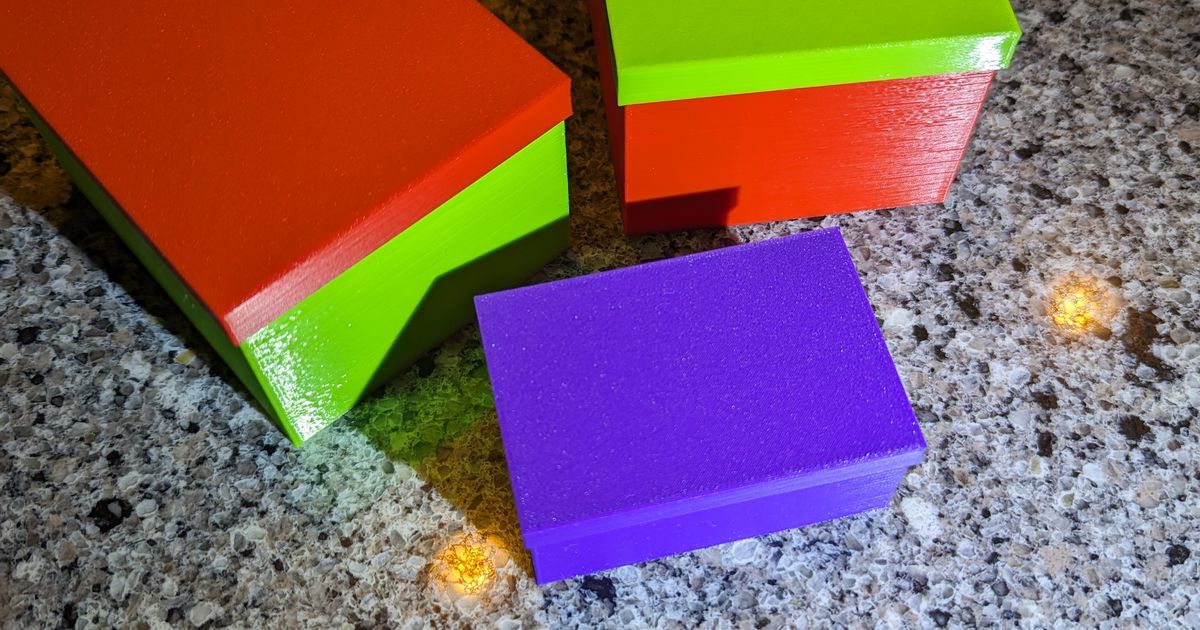 Two Simple Boxes with Lids - gift box - parts box by Nuvz | Download ...