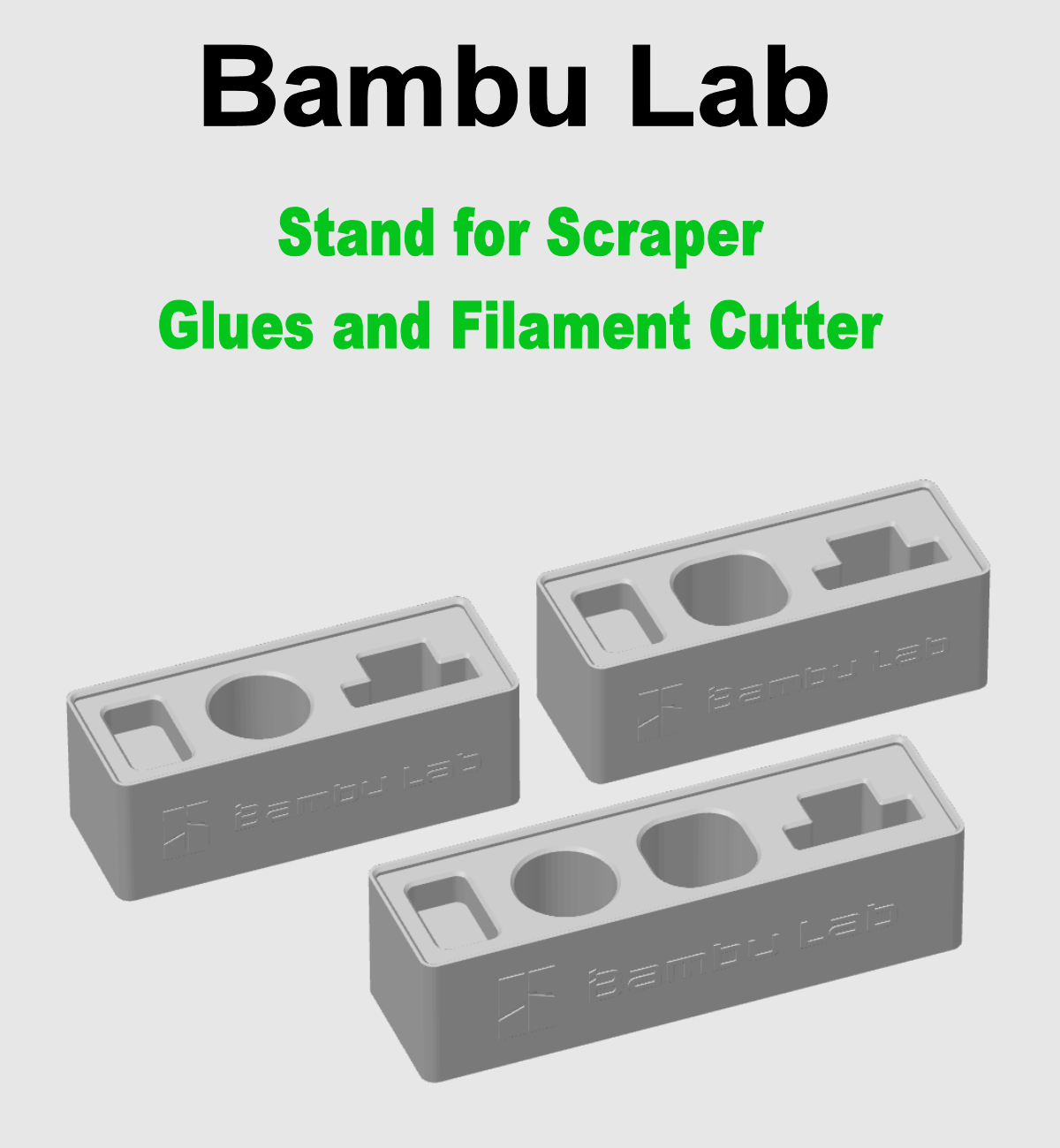 Bambu Lab - Stand For Scraper - Stick and Liquid Glue - Filament Cutter ...