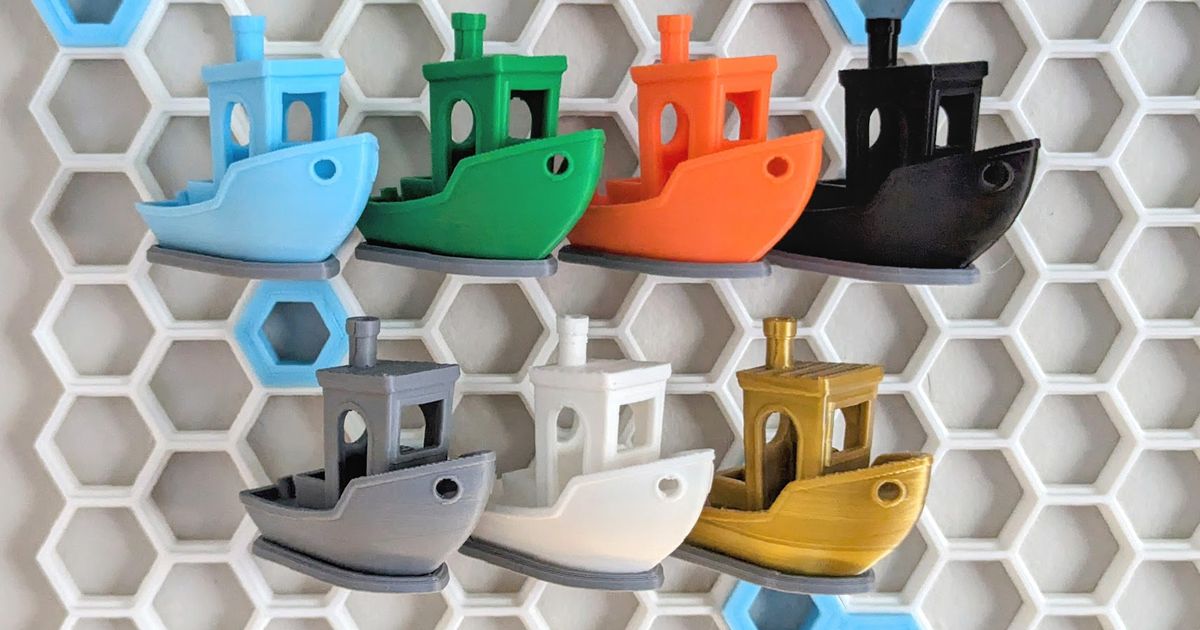 Benchy Display for Honeycomb Wall by fryeguy | Download free STL model ...
