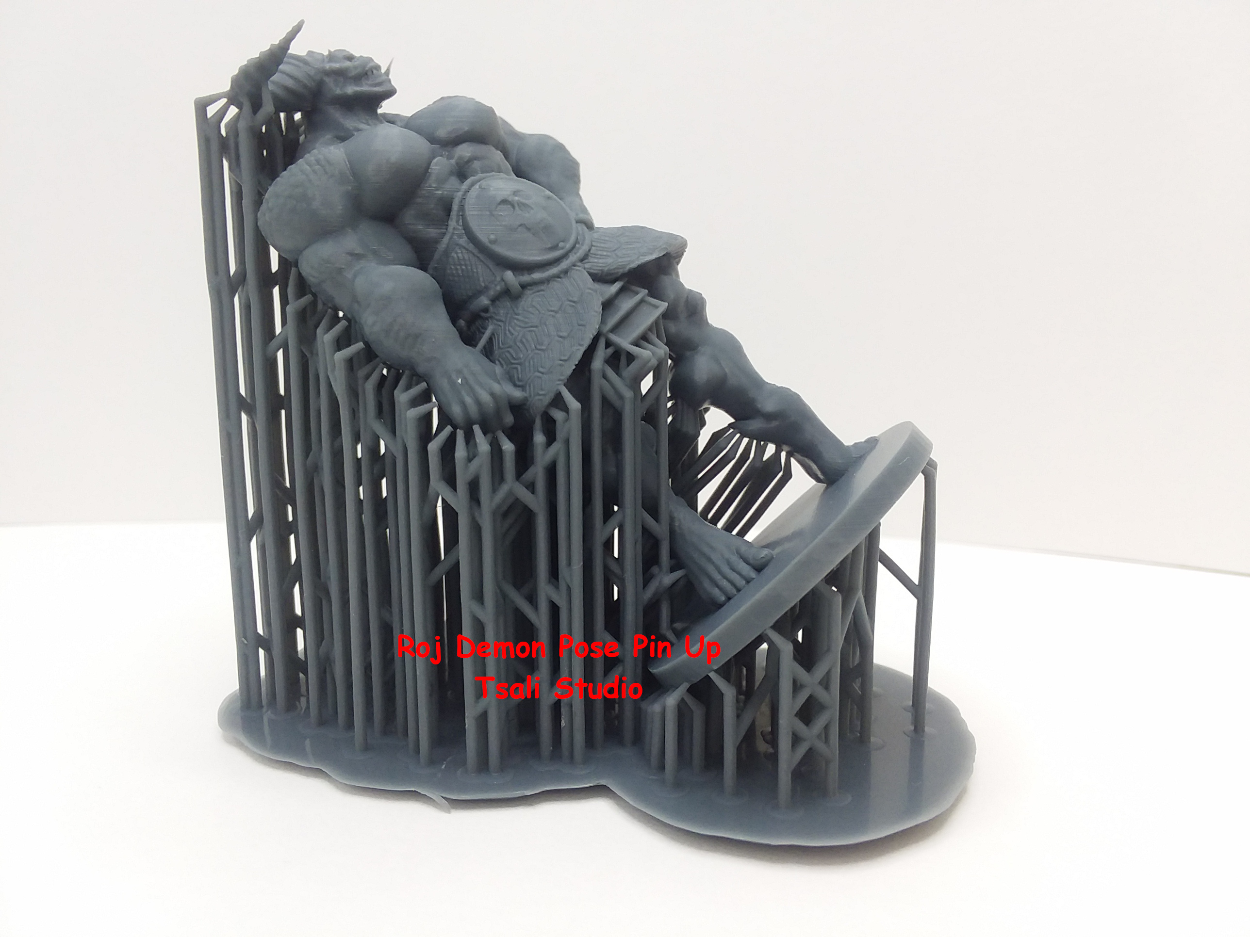 Roj Demon Pose Pin Up by TsaliStudio | Download free STL model ...