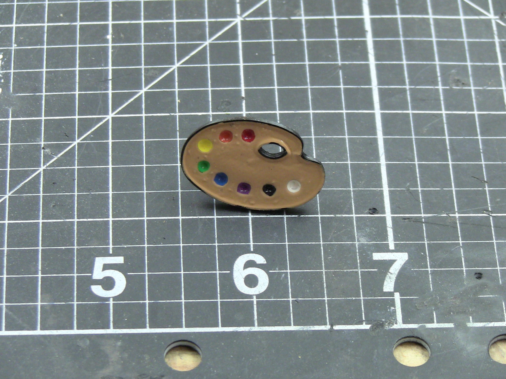 paint palette enamel pin by Nick Tailor | Download free STL model ...