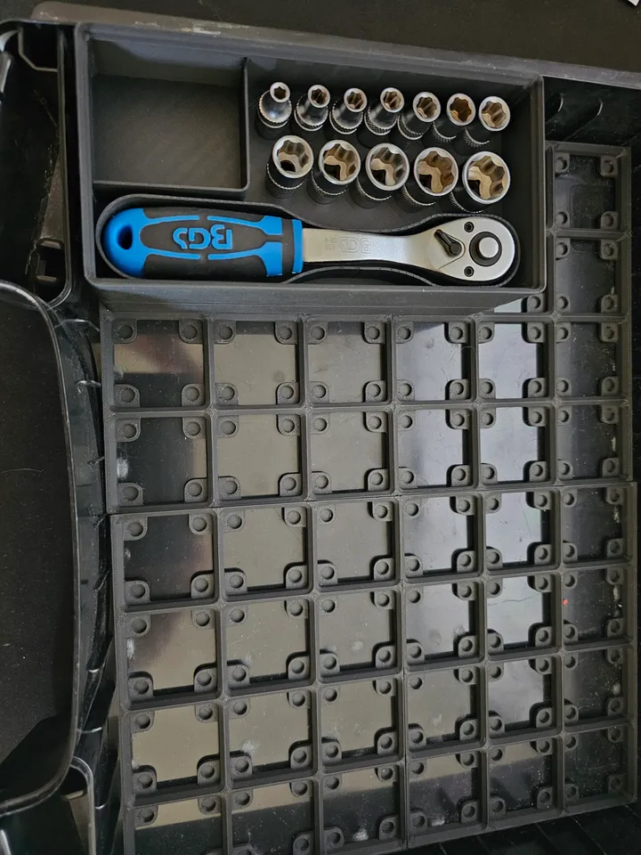 BGS 1/4 Socket Set Gridfinity iBoxx by Dennis | Download free STL model ...