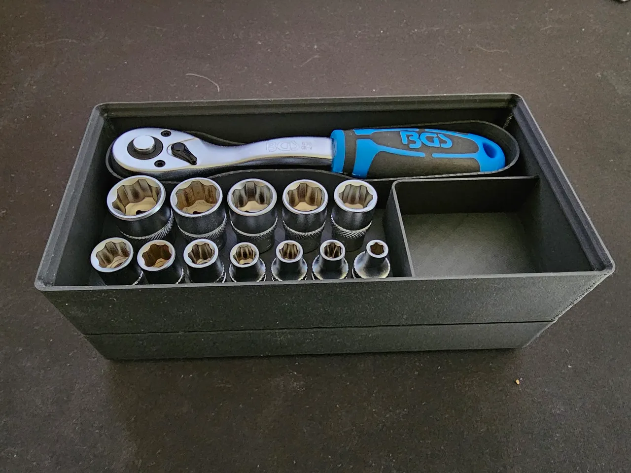 BGS 1/4 Socket Set Gridfinity iBoxx by Dennis | Download free STL model ...