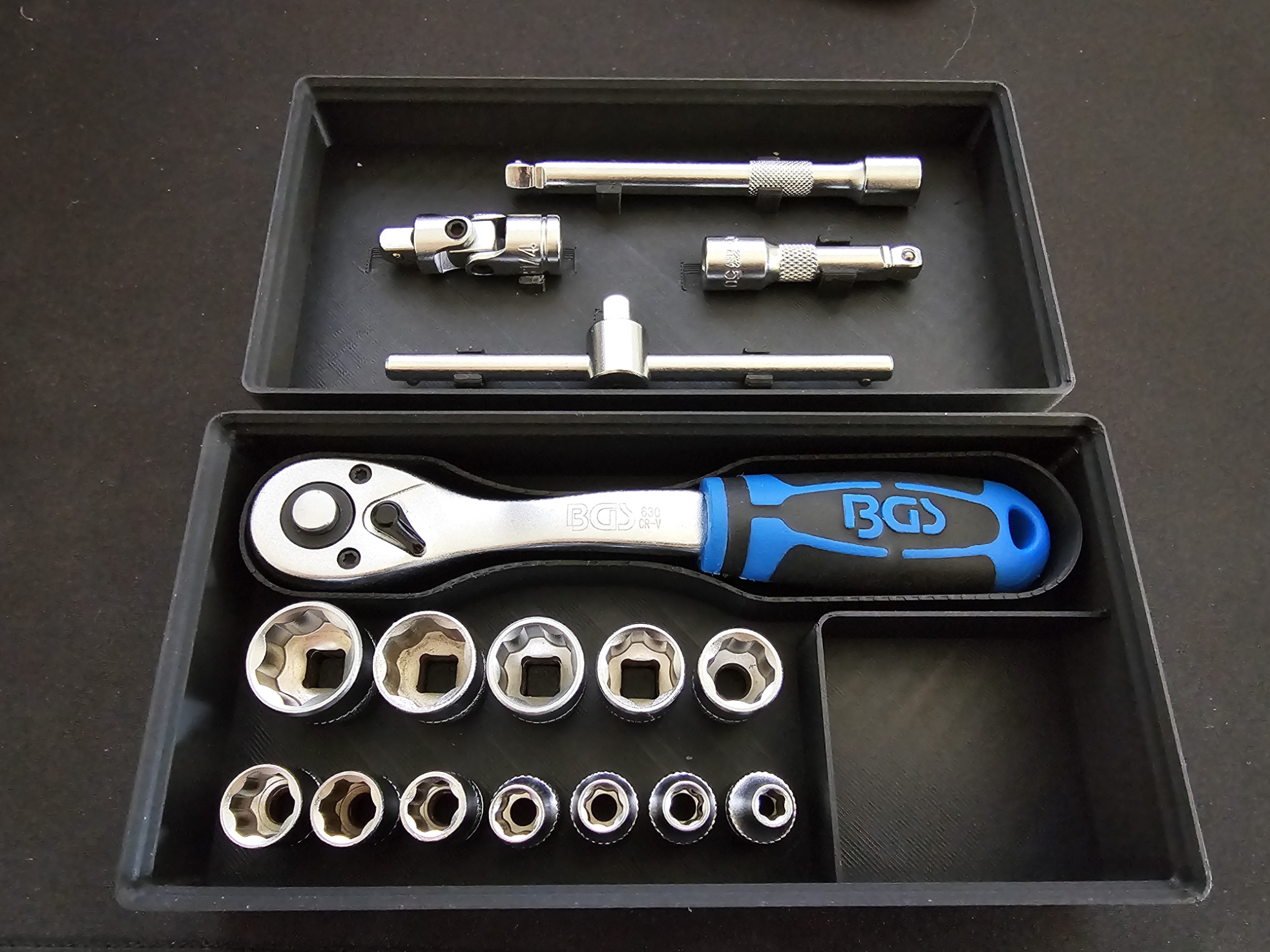 BGS 1/4 Socket Set Gridfinity iBoxx by Dennis | Download free STL model ...