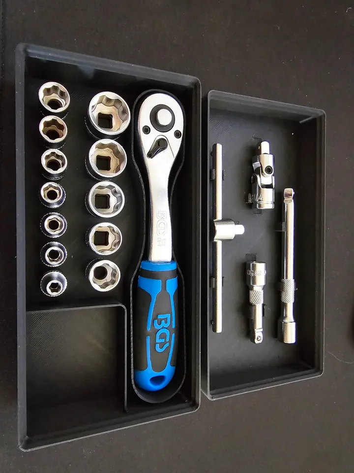 BGS 1/4 Socket Set Gridfinity iBoxx by Dennis | Download free STL model | Printables.com