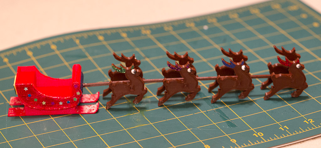 Sleigh with number plate and decorated reindeers by Alzibiff | Download ...