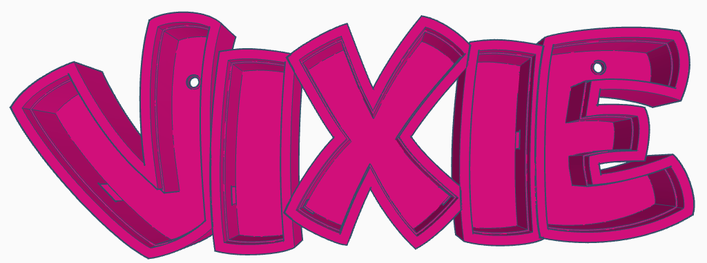 VIXIE LED- Namenslampe (Name lamp) por T-D3SIGN | Descargar modelo STL gratuito | Printables.com