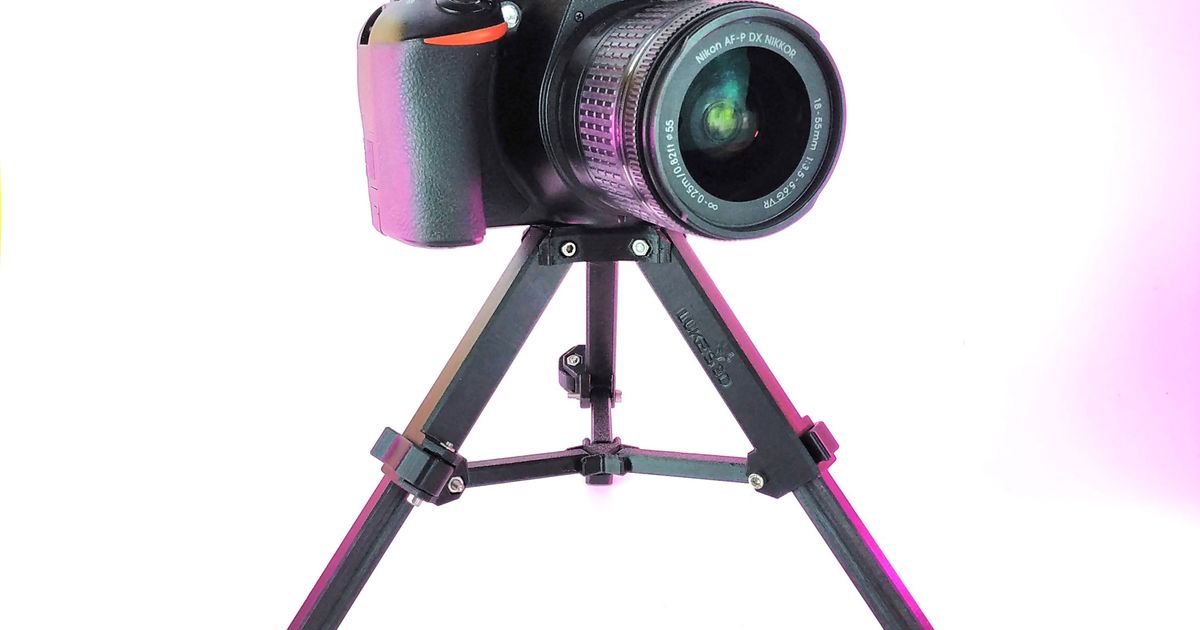 Foldable telescopic snap lock camera mini tripod by Luke's 3D | Download free STL model ...