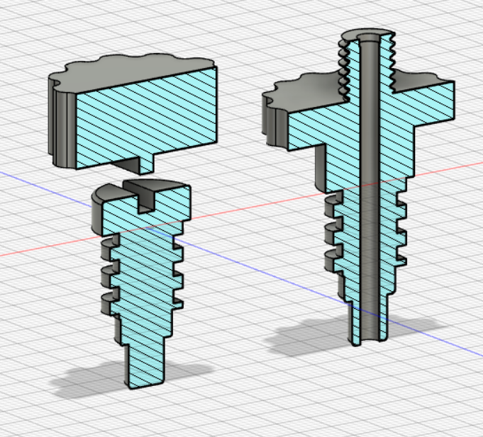 3D printed screw for "JOB" beach wheelchair by city17 | Download free ...
