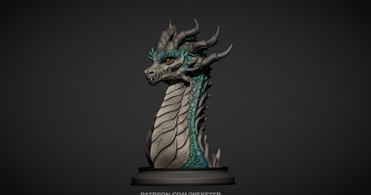 Iskra the Dragon - presupported by Wekster | Printables Store