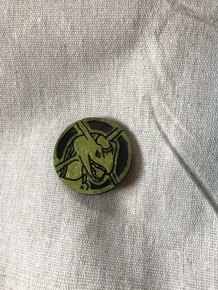 Pokemon rayquaza coin by jmjefferies | Download free STL model ...
