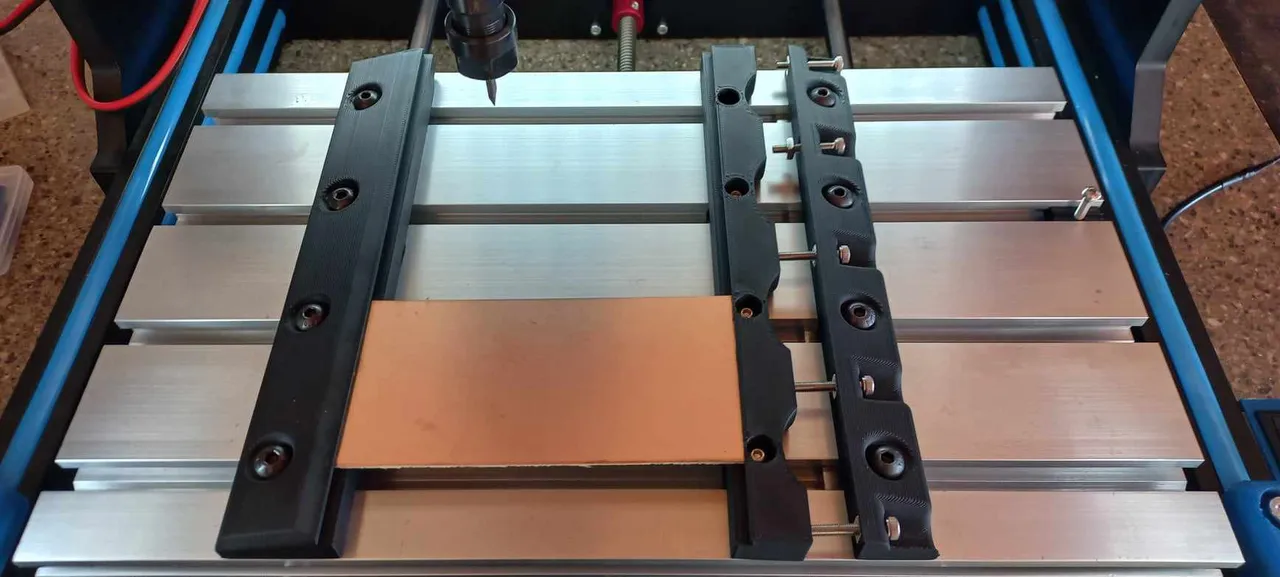 3018 cnc Adjustable PCB clamp by SFer | Download free STL model ...