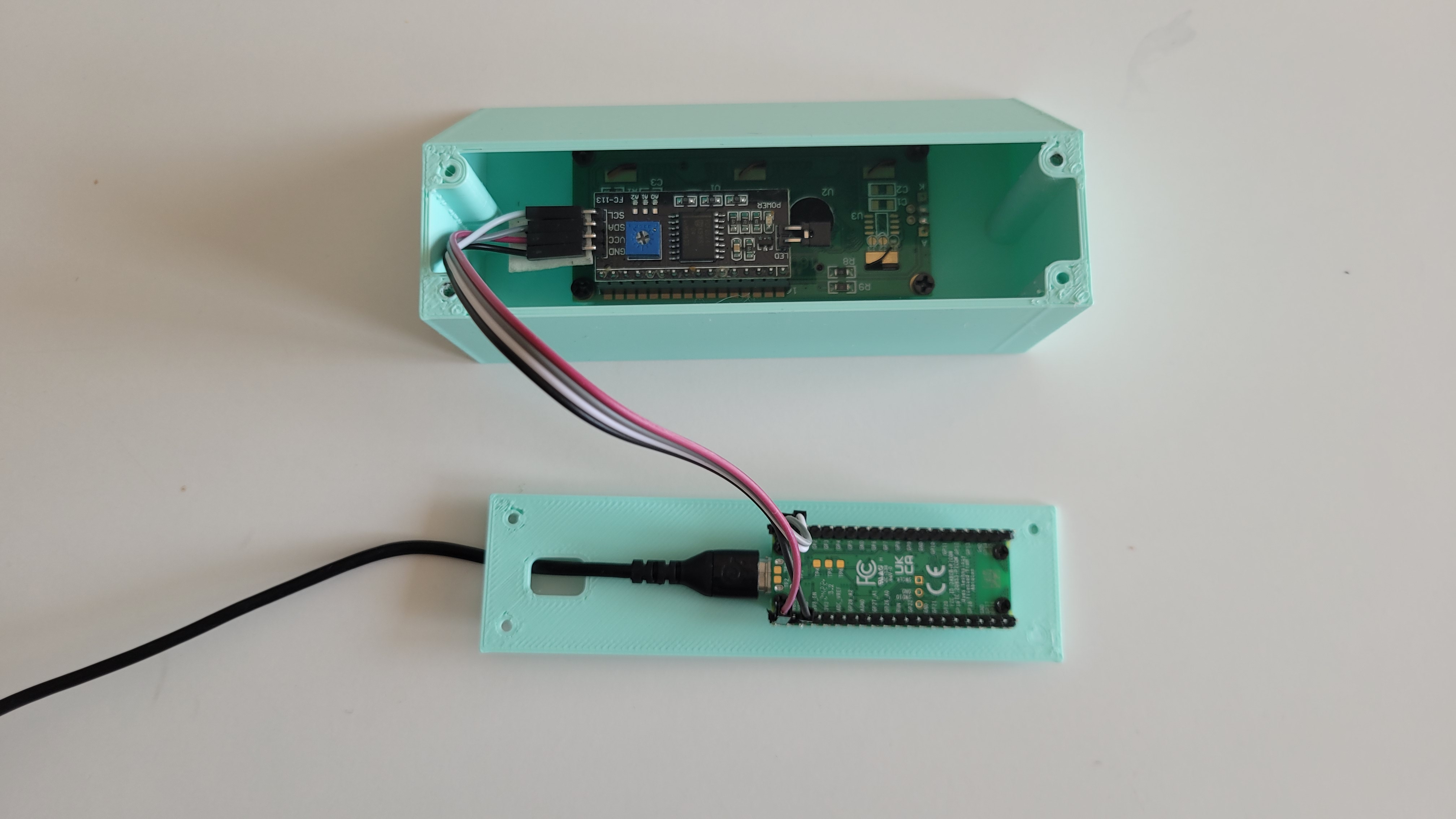 Standing Case For Raspberry Pi Pico With 16x2 Lcd Display By Grappeq Download Free Stl Model