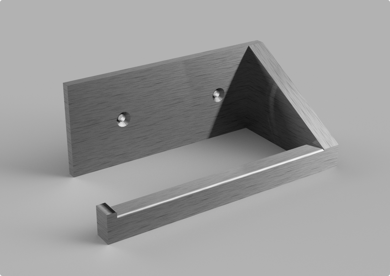 Clean & modern Toilet paper holder by D2P-3D | Download free STL model ...
