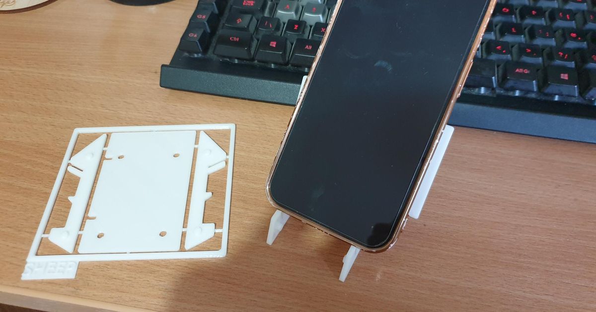 Flat Pack phone stand (Credit card sized) by Sheppy | Download free STL ...