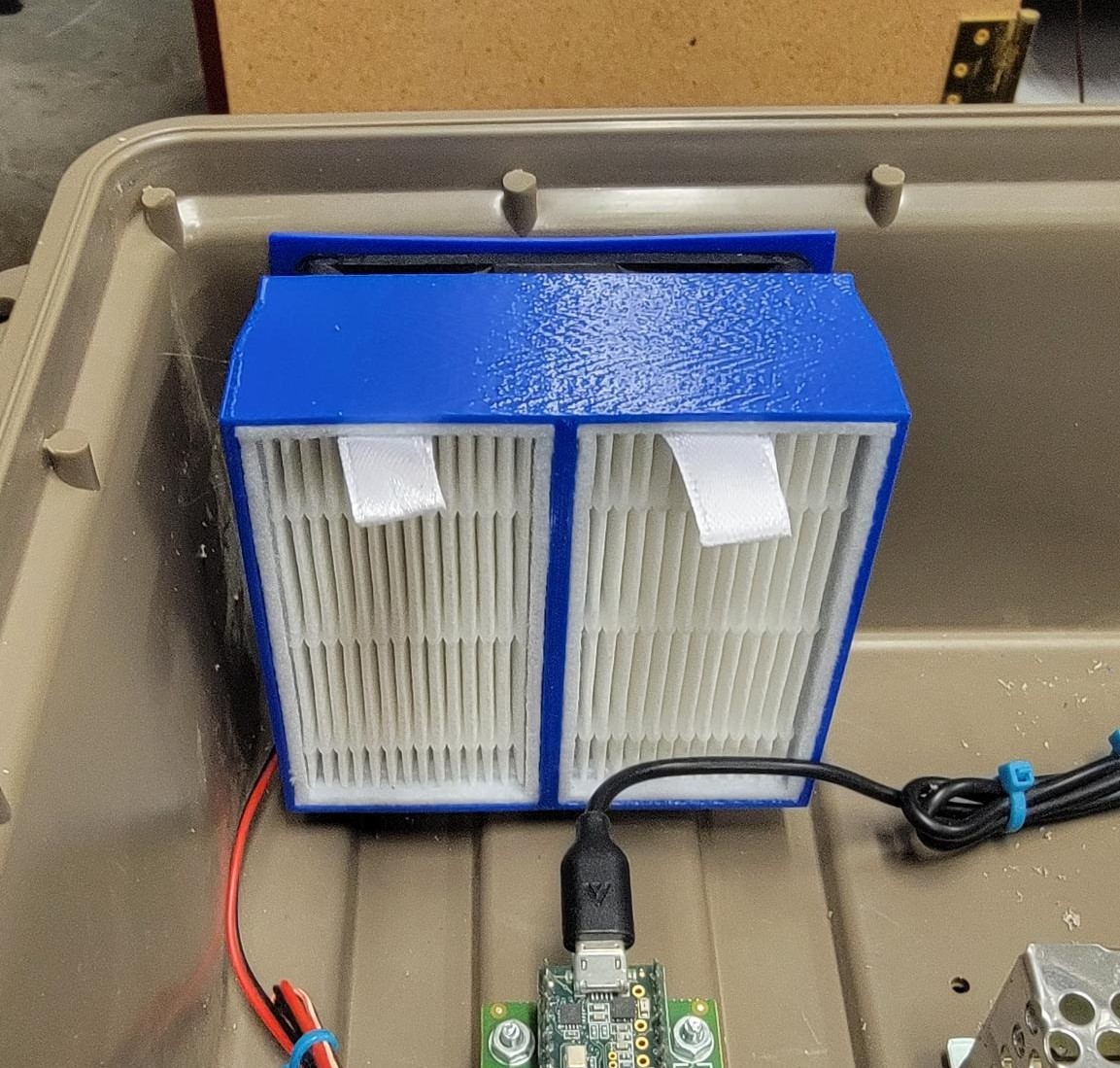 80mm Fan Hepa Air Filter duct and Shim by Beehphy | Download free STL ...