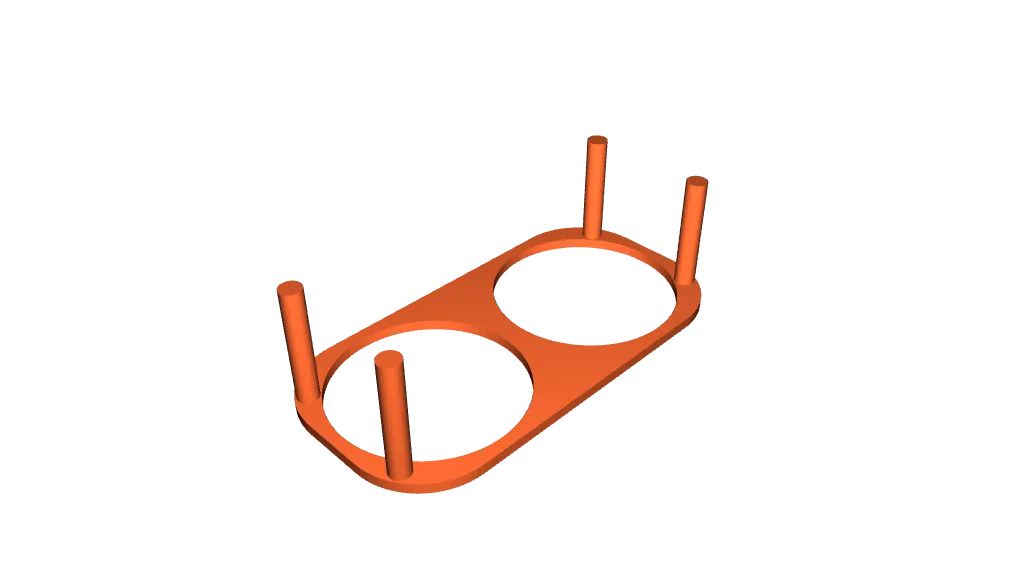 Double Reptile Bowl Holder by dyeLucky | Download free STL model ...