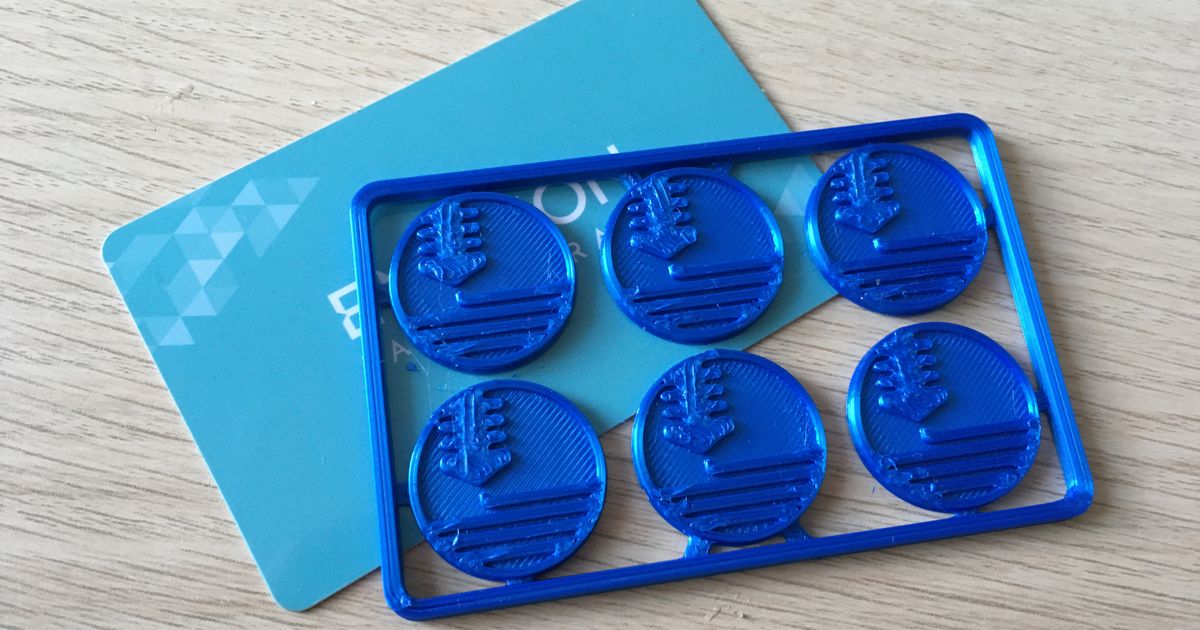 Card with tokens for shopping trolleys in the wallet by SHR3D.eu ...