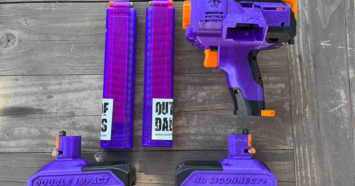 Double Impact- Dual Magazine Flywheel Pistol Blaster by noreason ...