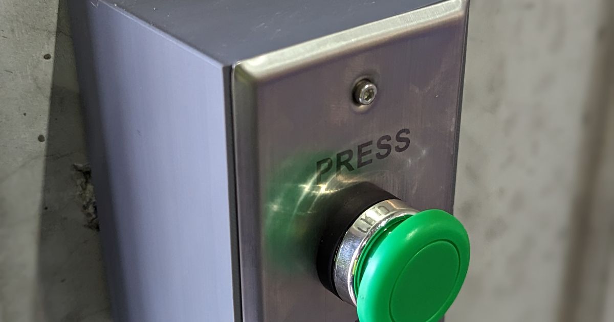 custom deep Electrical enclosure to suit large exit buttons (AUS) by ...