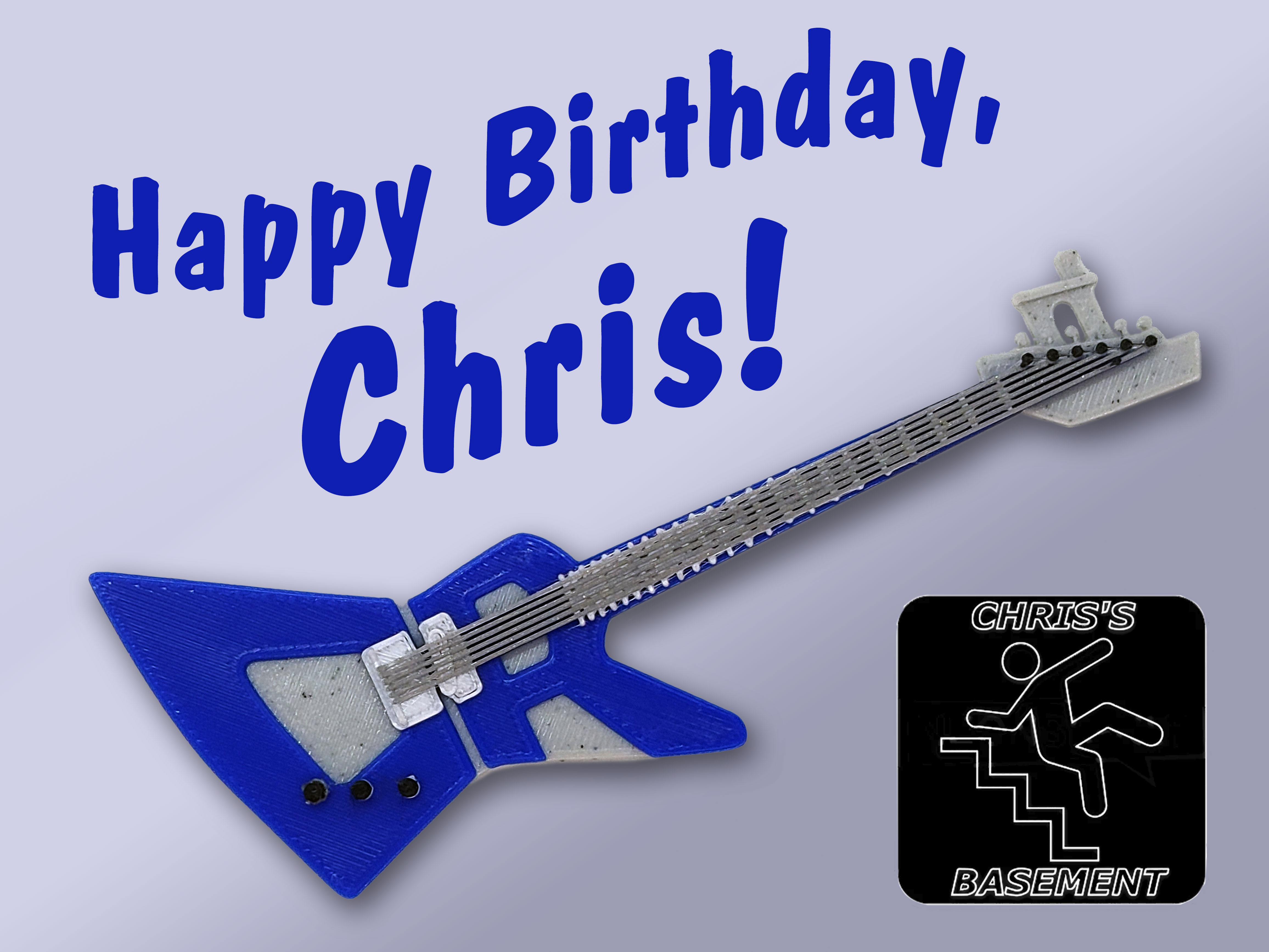 Chris Riley Birthday Benchy Guitar by fixumdude | Download free STL ...