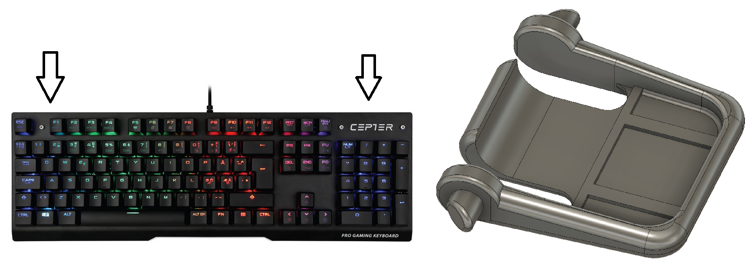 PRO Gaming Keyboard Cepler x13 leg by Measure Once, Print Twic ...
