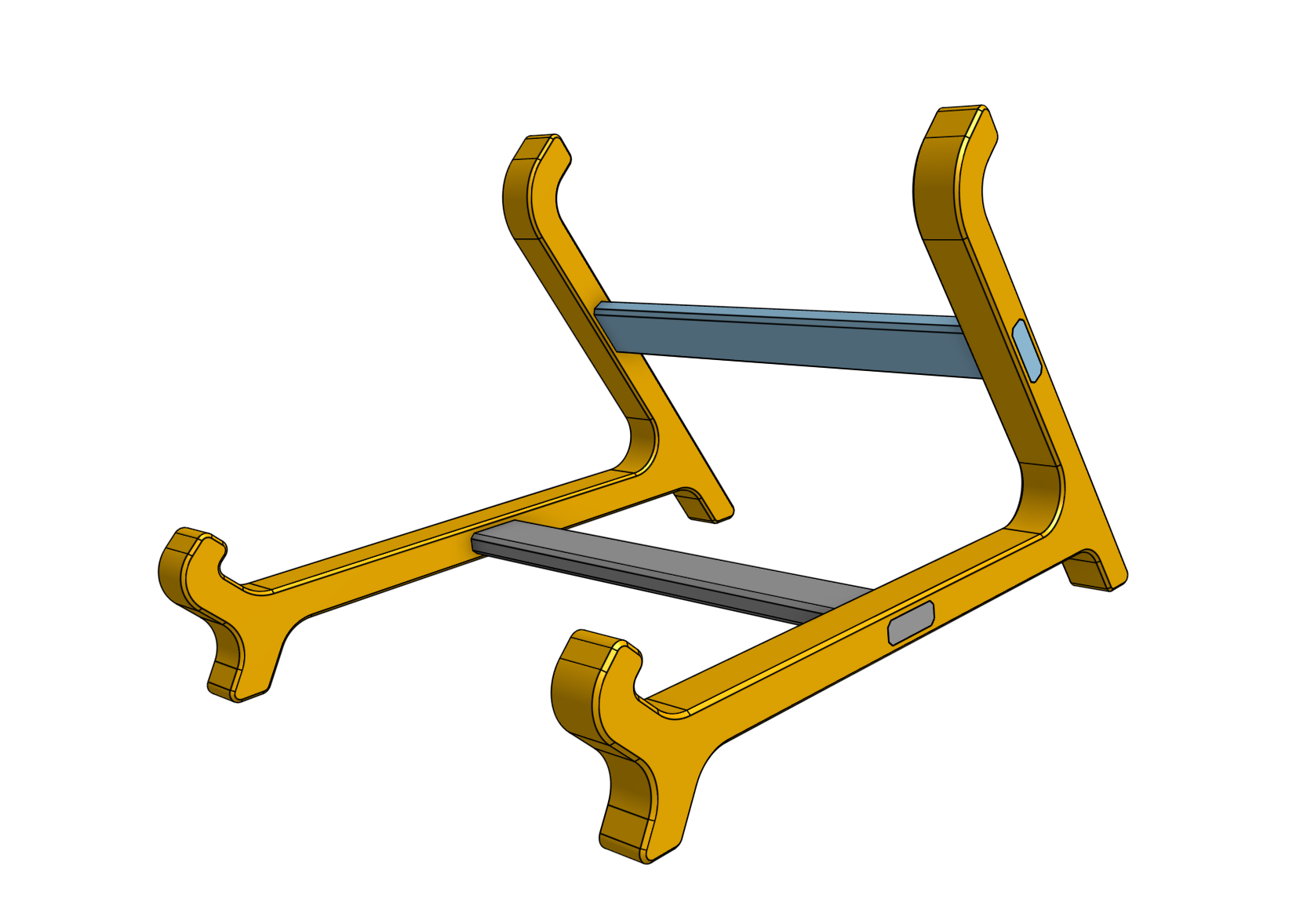 Laptop stand V2 by Ishai | Download free STL model | Printables.com