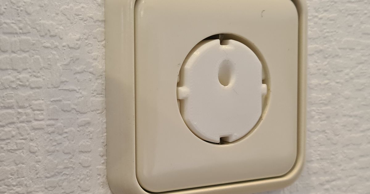 Wall Socket Lock by PointNemo | Download free STL model | Printables.com
