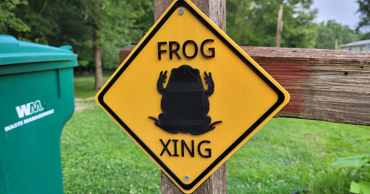 Frog Crossing Sign by Skrimps | Download free STL model | Printables.com