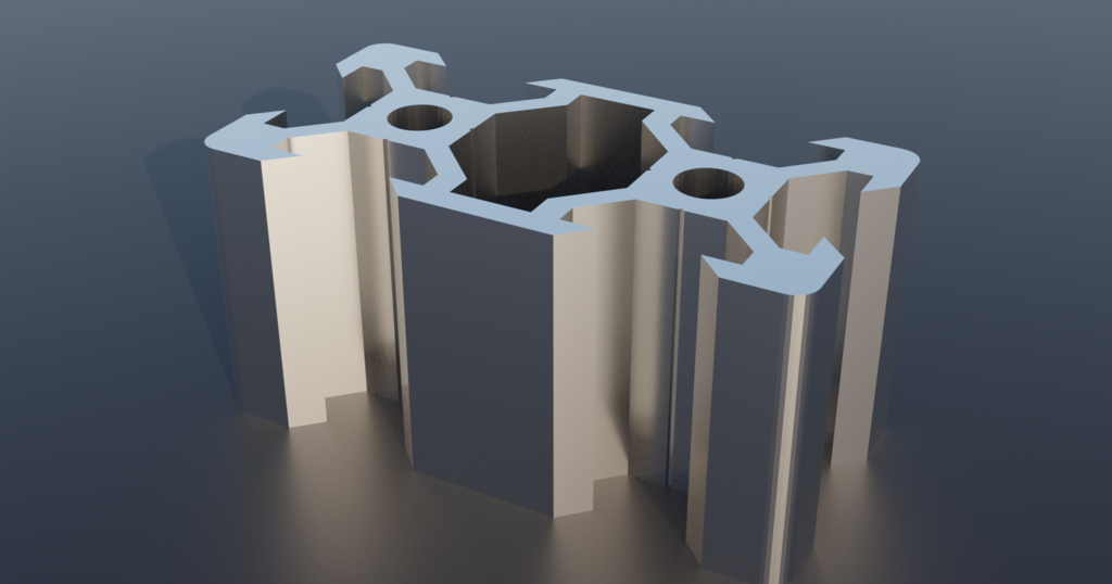 2040 profile object with exact dimensions by goth2k | Download free STL ...