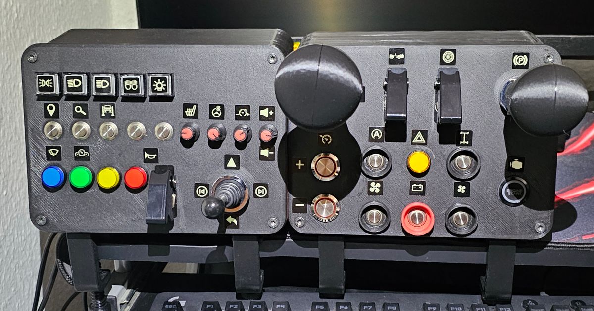 Button Box for Simulater ( ETS2 / Pc ) by Chris Ne | Download free STL ...