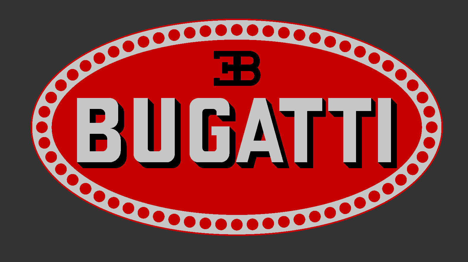 Bugatti Logo (OpenSCAD) by Stone Age Sculptor | Download free STL model ...