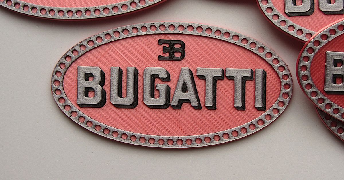 Bugatti Logo (OpenSCAD) by Stone Age Sculptor | Download free STL model ...