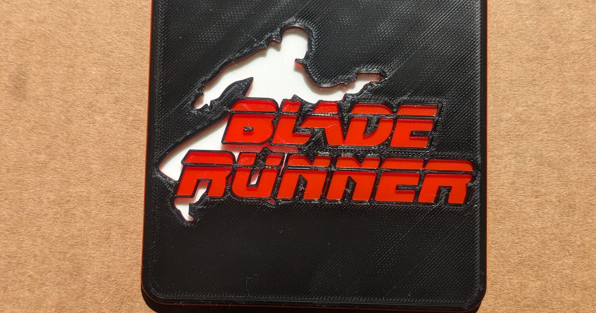 Blade Runner Logo Coaster by Equinox21 | Download free STL model ...