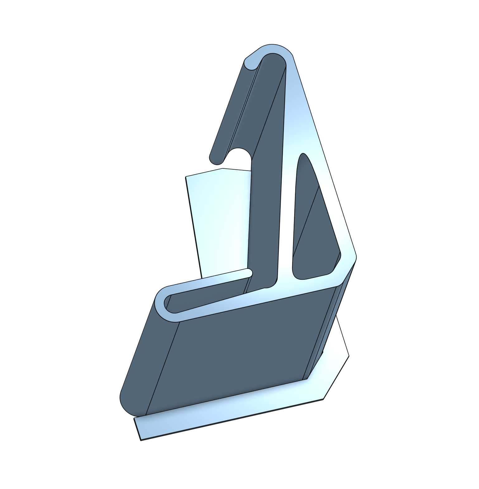 Snap-fit aluminium-profile holder for indirect illumination by LIBRE ...