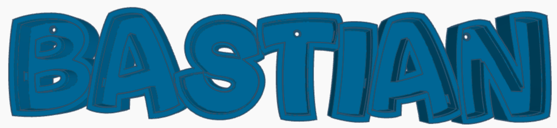 BASTIAN LED- Namenslampe (Name lamp) by Tomsen | Download free STL ...