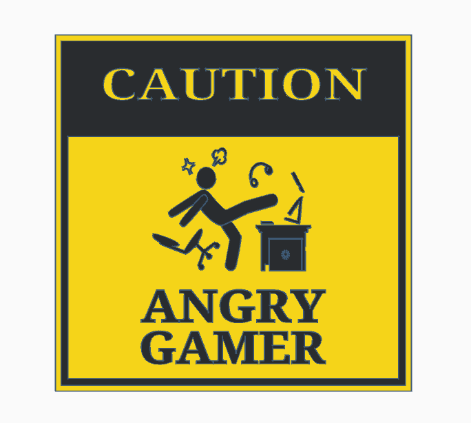 Funny Sign - Angry Gamer by 3D Elf | Download free STL model ...