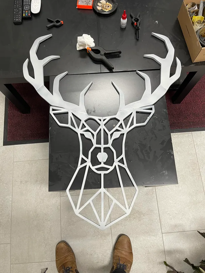 Deer Wall Art, Decorative 2D Sculpture by 3Dmensional.de | Download ...