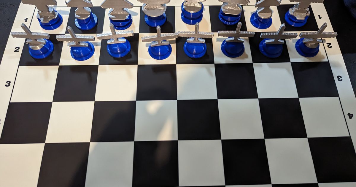 Air Force Plane Chess Set by Shawn Betts | Download free STL model ...