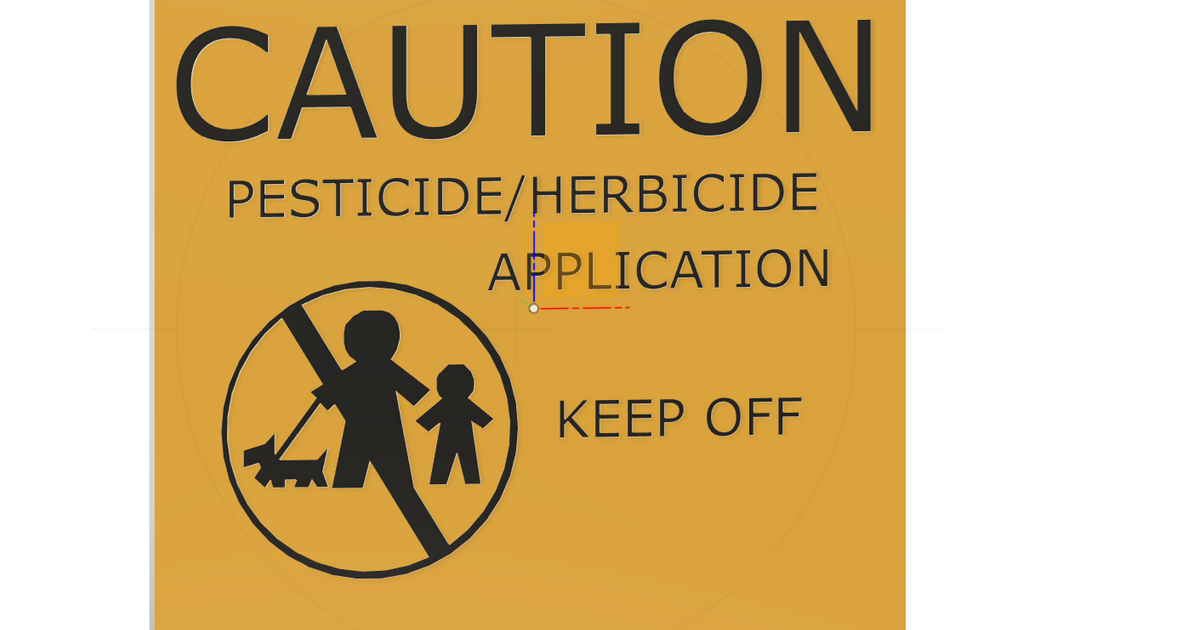 Pesticide application sign by AresWare | Download free STL model ...