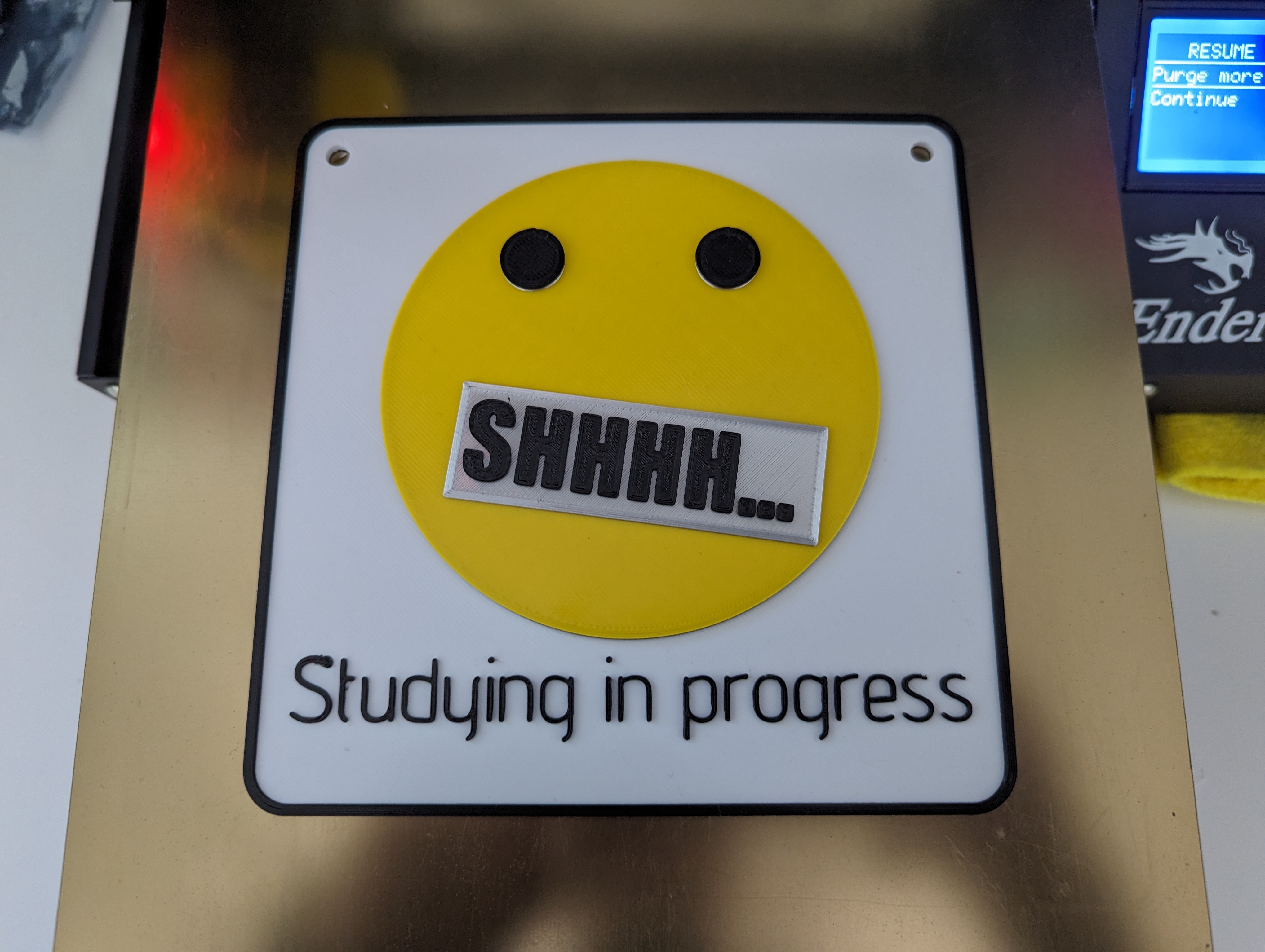 SHHH... Studying in Progress sign by scrith | Download free STL model | Printables.com