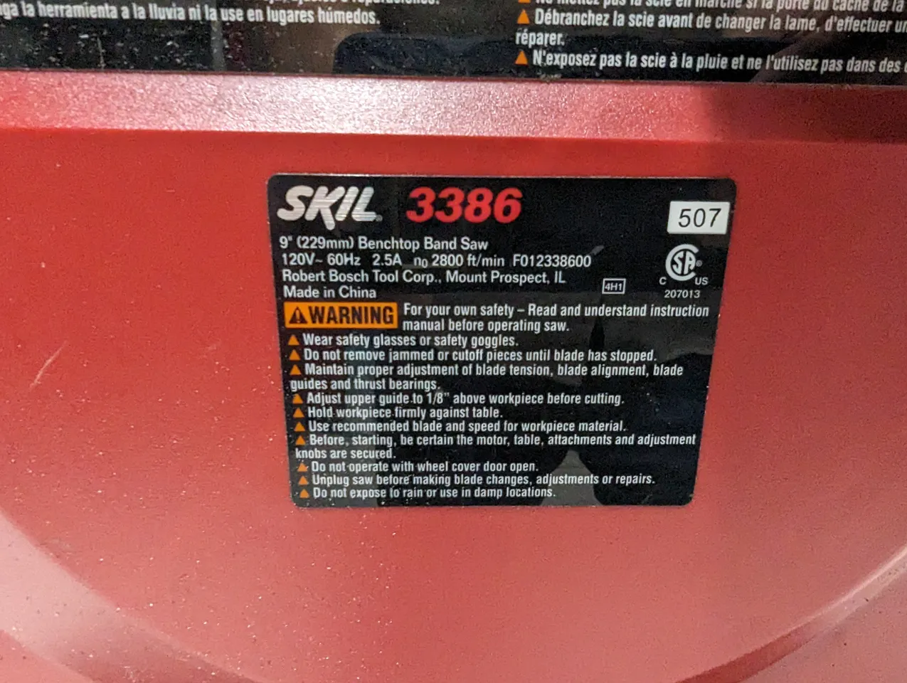 SKil 3386 Band Saw Replacement Inserts by 3D Tek | Download free STL ...