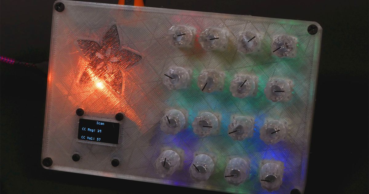 4x4 Rotary Encoder MIDI Messenger by Blitz City DIY | Download free STL model | Printables.com