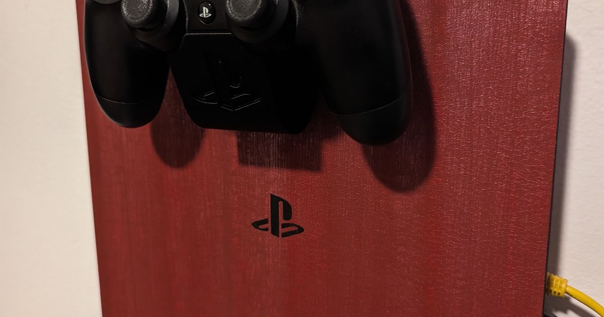 PS4 Slim Dualshock hanger for vertical console by Bigtower97 | Download ...