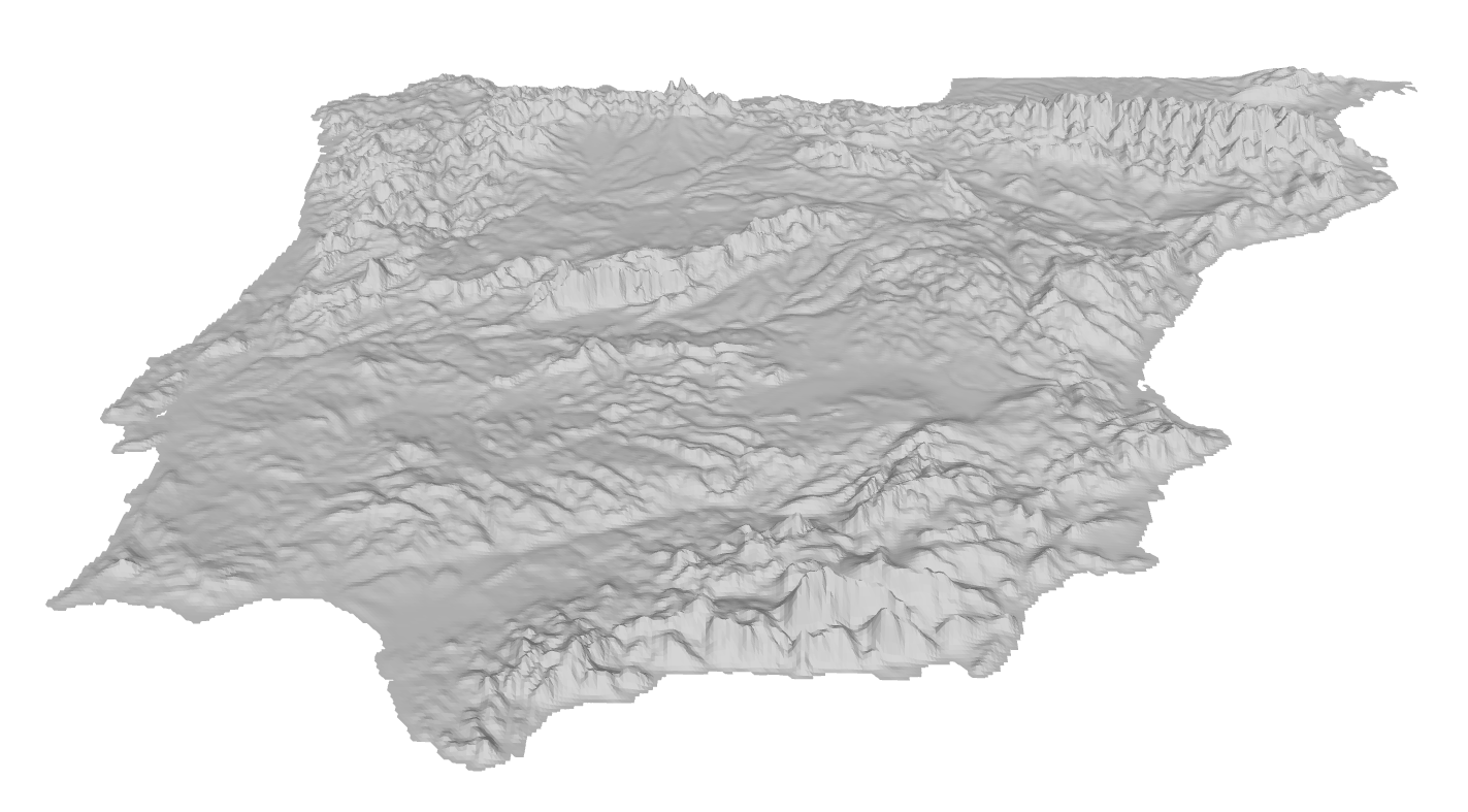 Iberian Peninsula elevation map by Gianluca Curado | Download free STL model | Printables.com