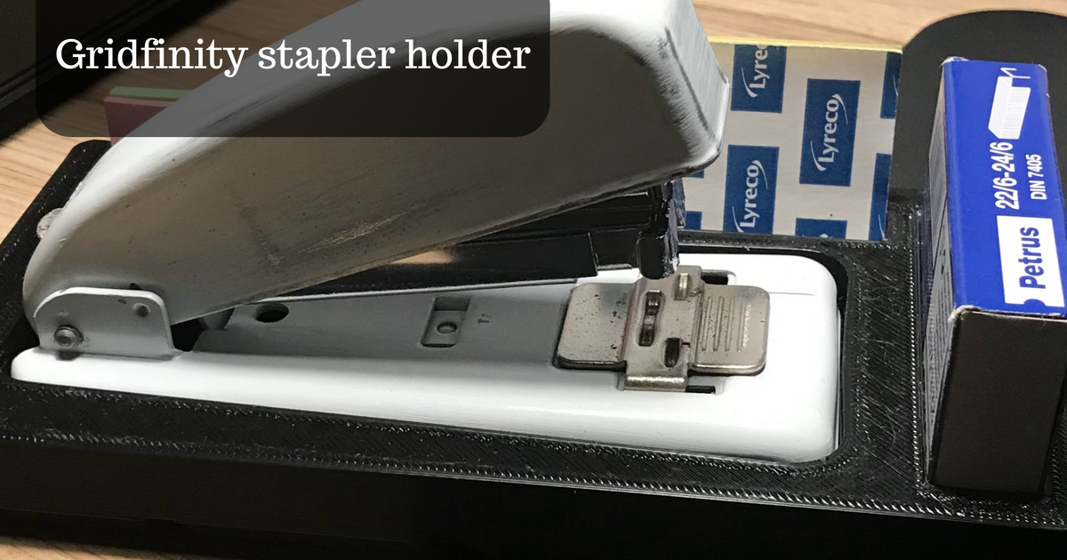 Gridfinity stapler holder \\ Soporte para grapadora Gridfinity by ...